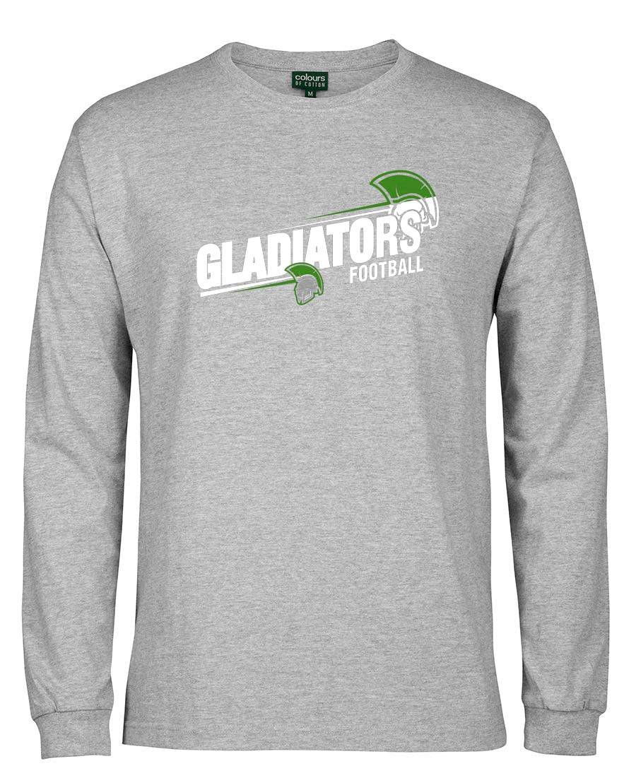Gladiators Slanted Long Sleeved T-Shirt - American Sport Com Au